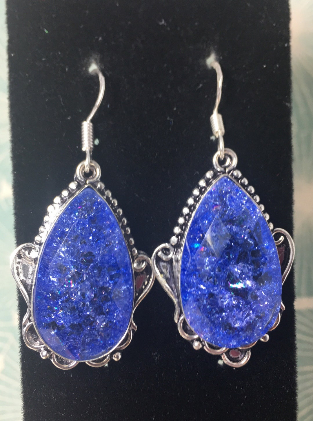 Blue Snakeskin Quartz Earrings, Glamour Magic Earrings, Glamour Magic ...