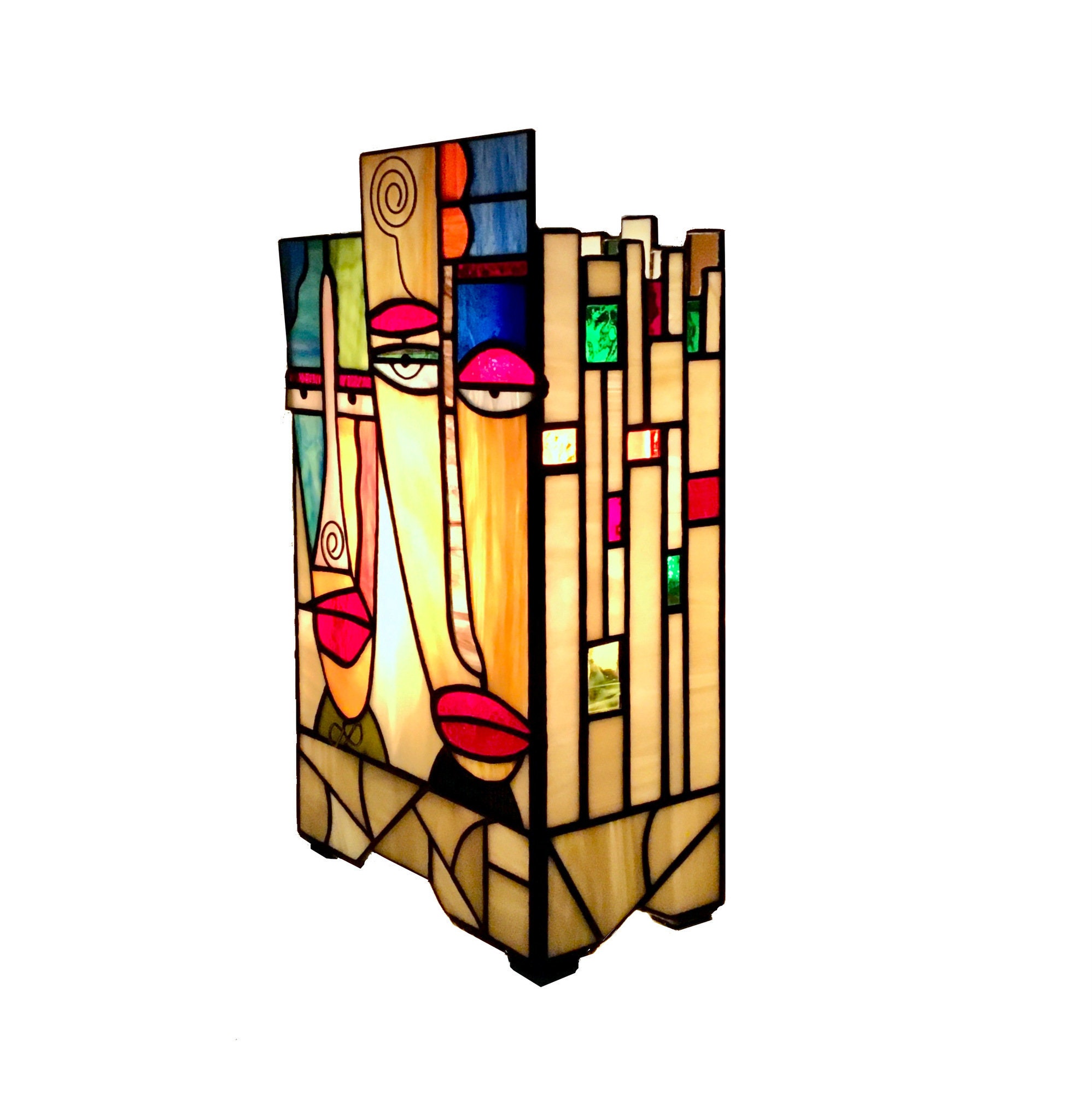 Stained Glass Modern Design Abstract Lamp - Etsy