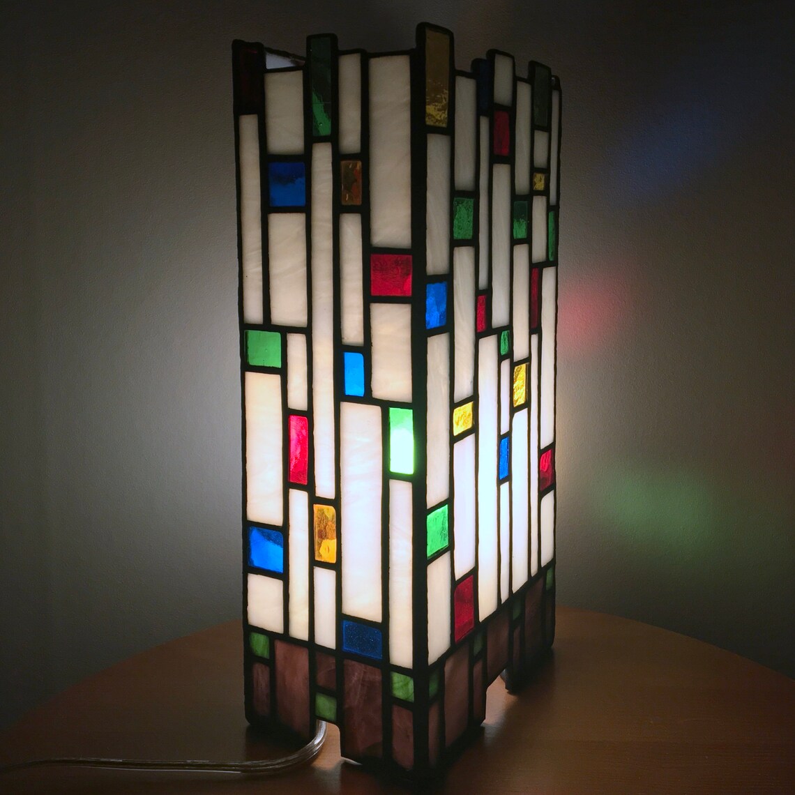 Stained Glass Modern Design Abstract Lamp Matilda - Etsy