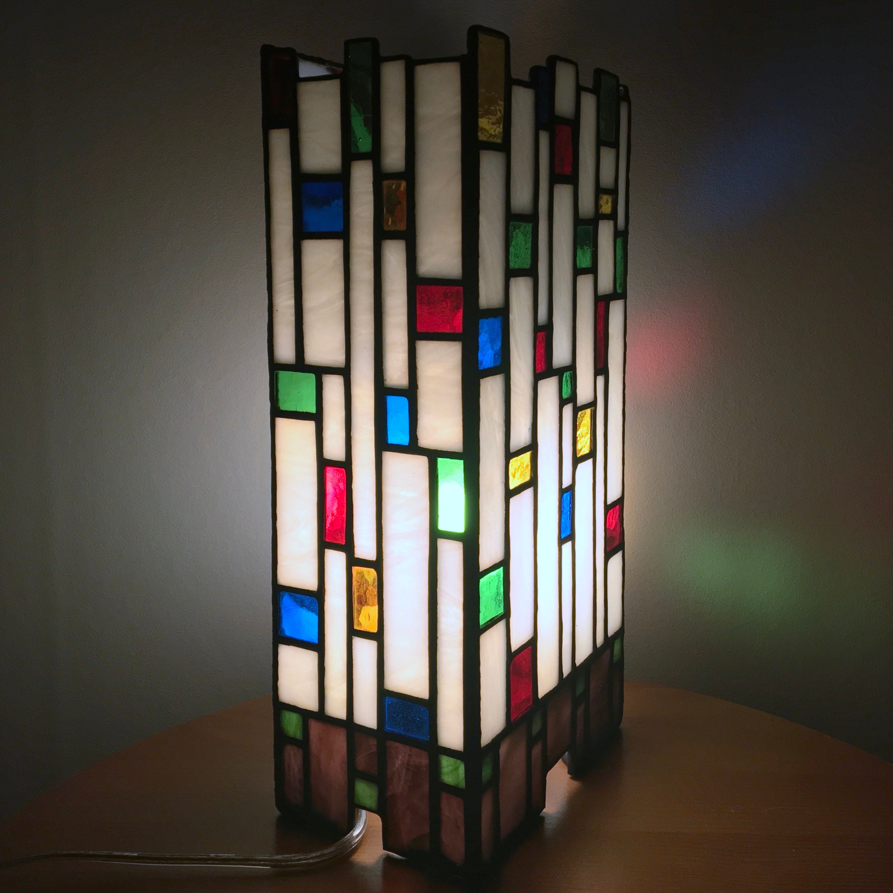 Stained Glass Modern Design Abstract Lamp Matilda - Etsy