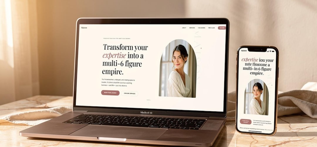 Coach Website Template | Luxury Minimalist Website Template | Life ...