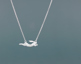 Sterling Silver Rabbit Charm - Etsy