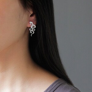 Wind Cloud Charm Earring-sterling Silver Cloud Stud Earring-wild Cloud ...
