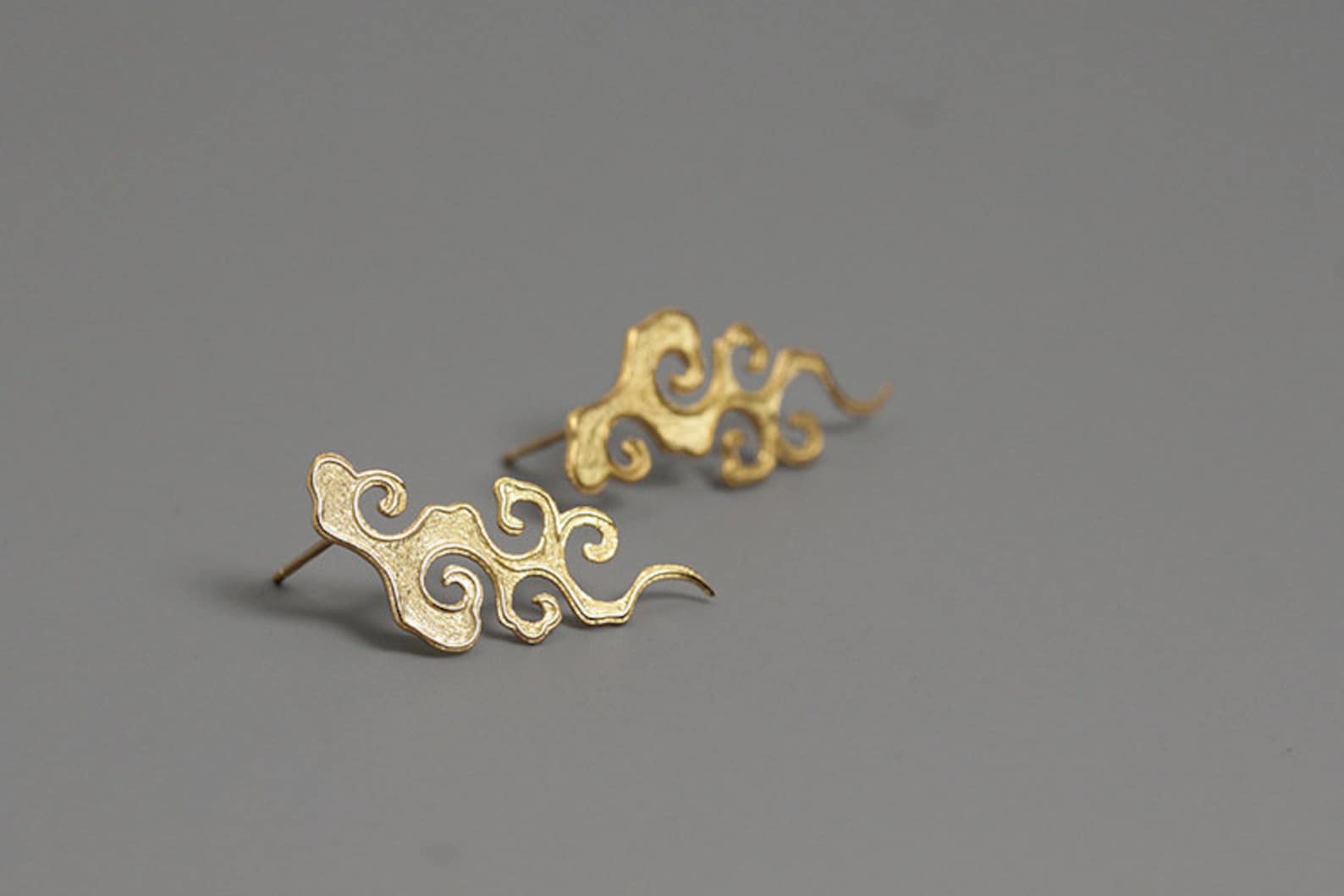 Wind Cloud Charm Earring-sterling Silver Cloud Stud Earring-wild Cloud ...