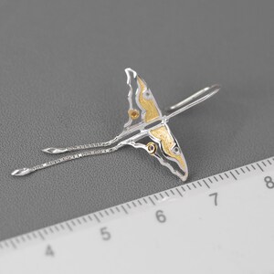 Butterfly Kite Charm Earring-sterling Silver Butterfly Kite - Etsy