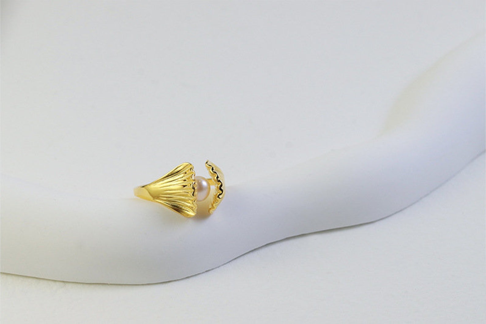 Mussel Shell Pearl Ring-sterling Silver Mussel Shell Pearl - Etsy