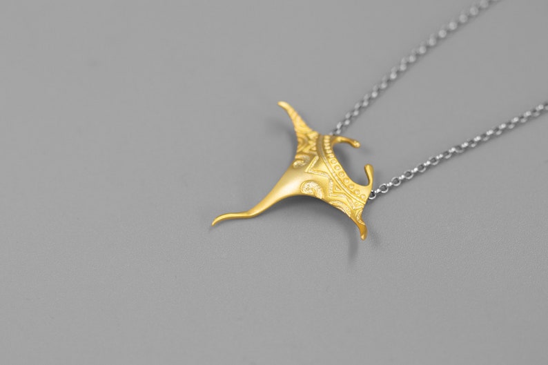 Manta Ray Fish Charm Pendant-sterling Silver Ocean Sting Ray Pendant ...