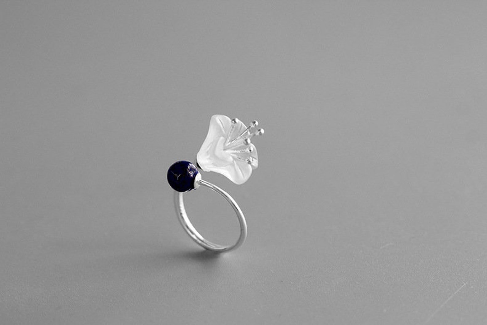 Bloom Flower Front Back Ring-double Sided Ring-crystal Flower | Etsy