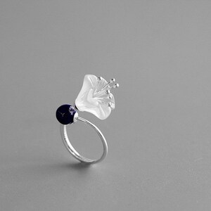 Bloom Flower Front Back Ring-double Sided Ring-crystal Flower Ring ...