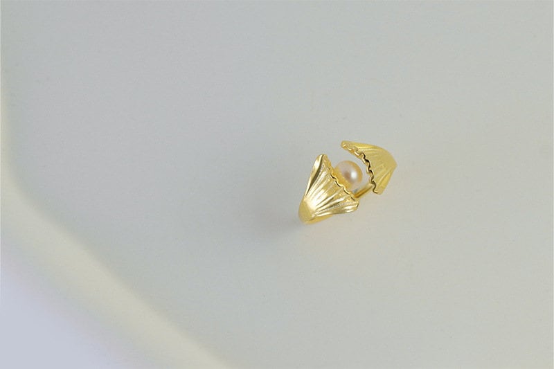 Mussel Shell Pearl Ring-sterling Silver Mussel Shell Pearl - Etsy