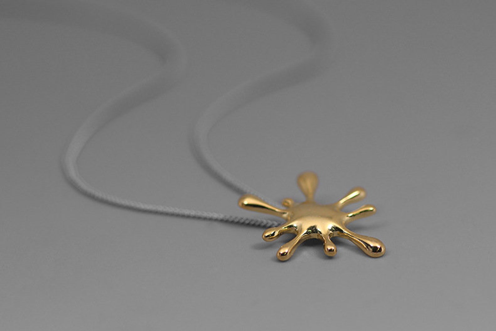 Water Splash Charm Pendant-sterling Silver Liquid Drop | Etsy