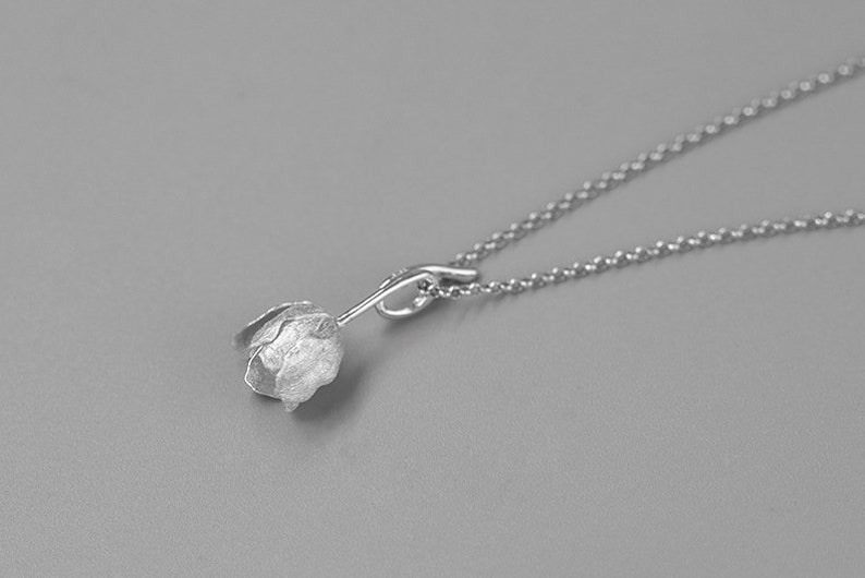 Tulip Flower Pendant-sterling Silver Tulip Blossom Necklacee Pendant ...