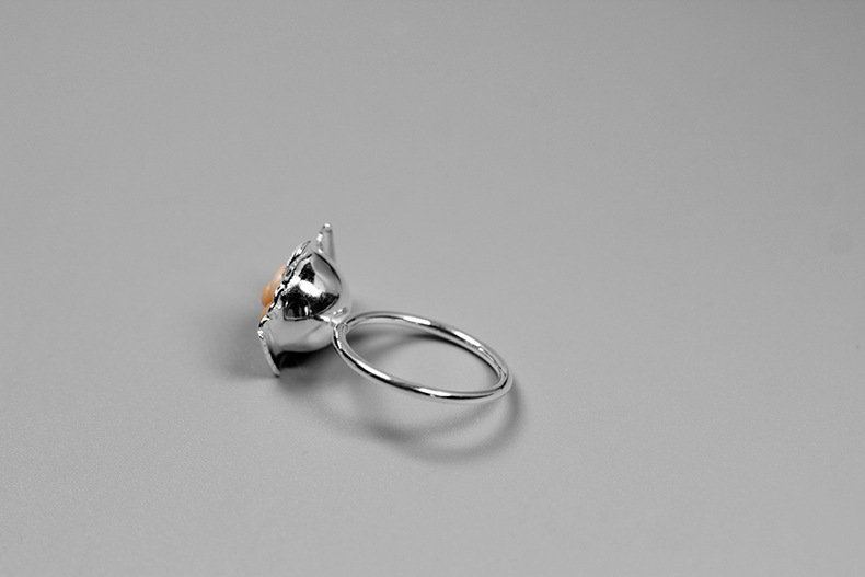 Yellow Rose Ring-sterling Silver Carved Flower Open Ring-10mm - Etsy