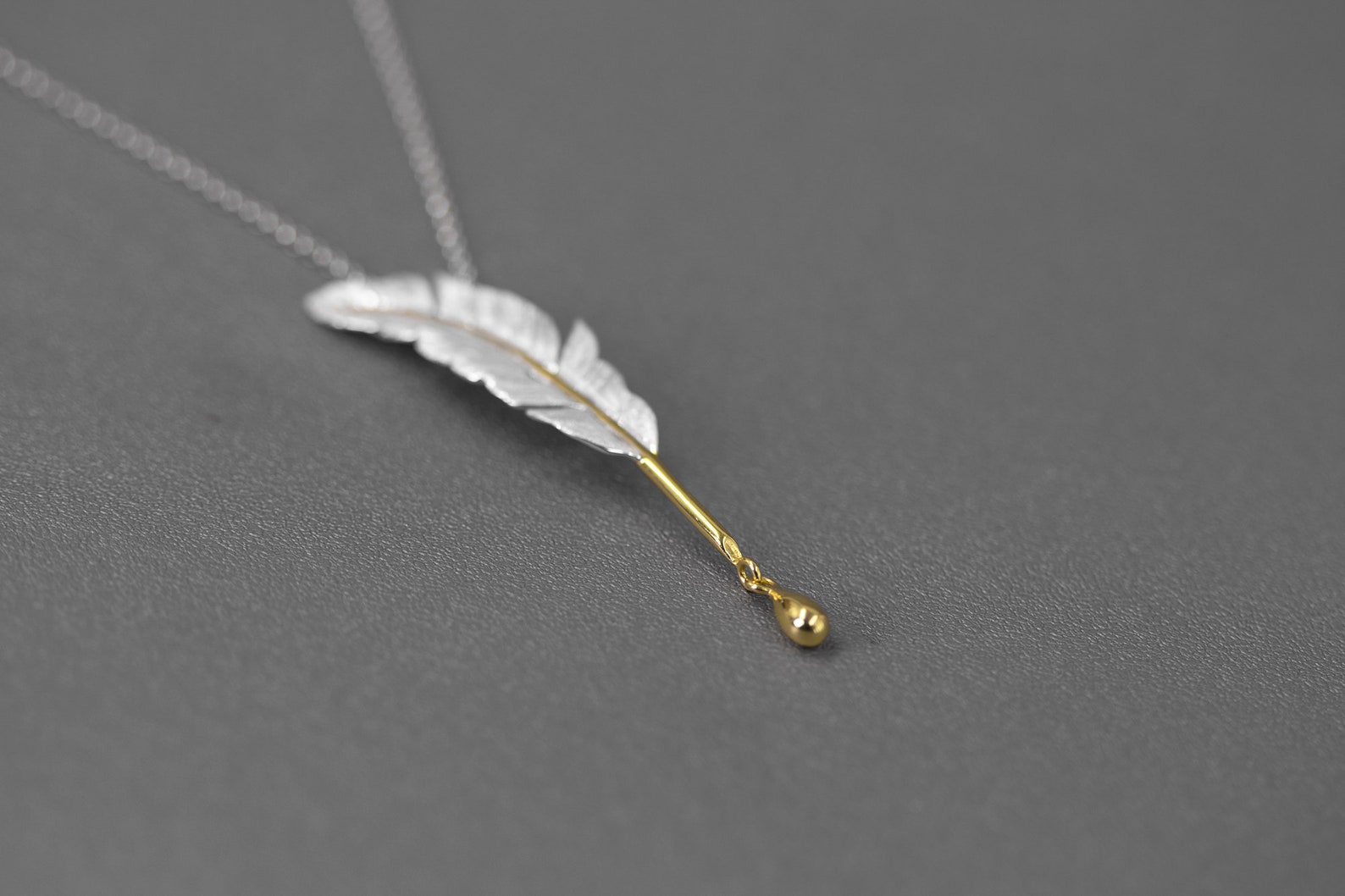 Quill Pen Pendant-sterling Silver Feather Pen Pendant-quill - Etsy