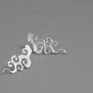 Wind Cloud Charm Earring-sterling Silver Cloud Stud Earring-wild Cloud ...