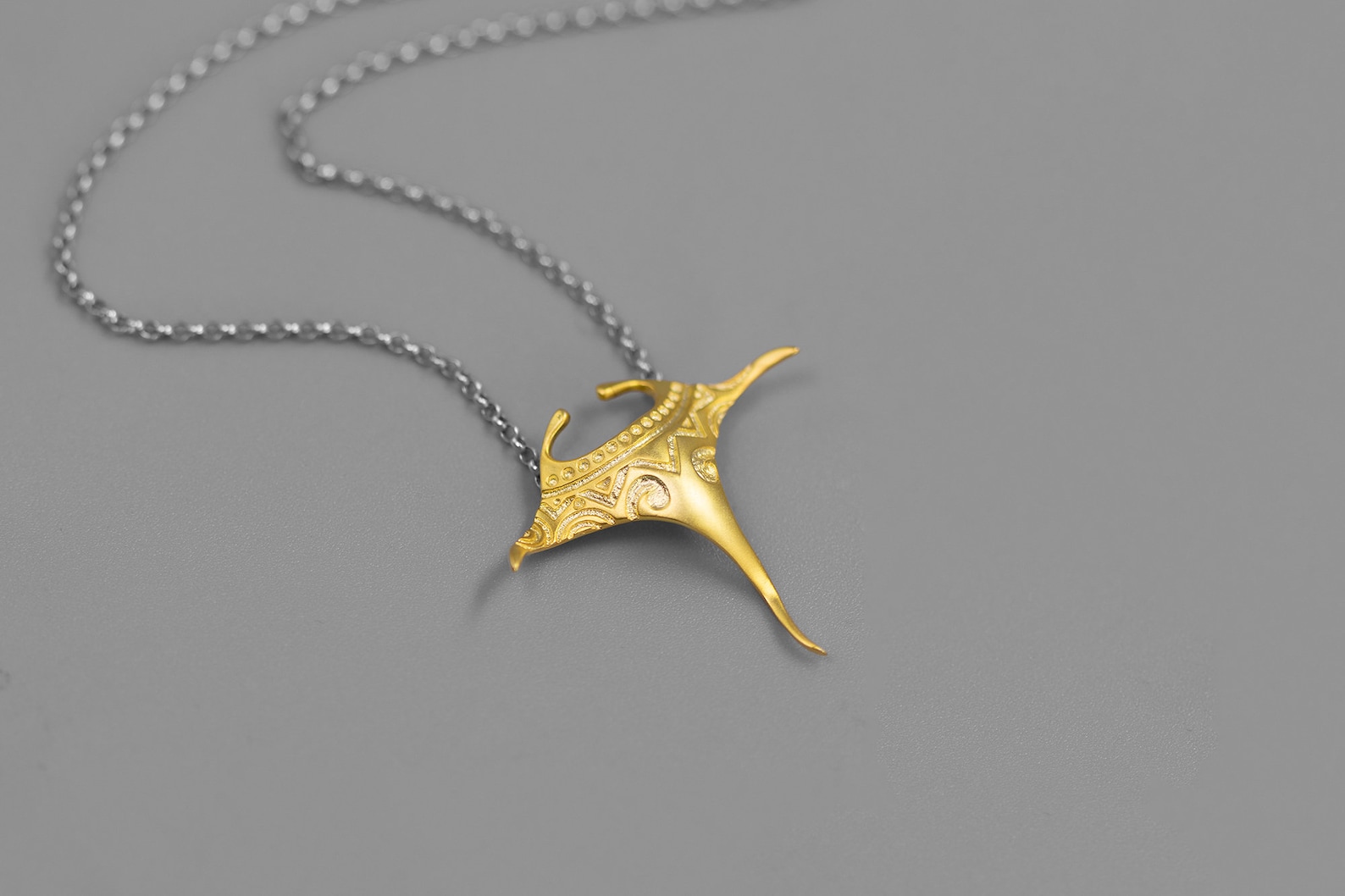 Manta Ray Fish Charm Pendant-sterling Silver Ocean Sting Ray Pendant ...