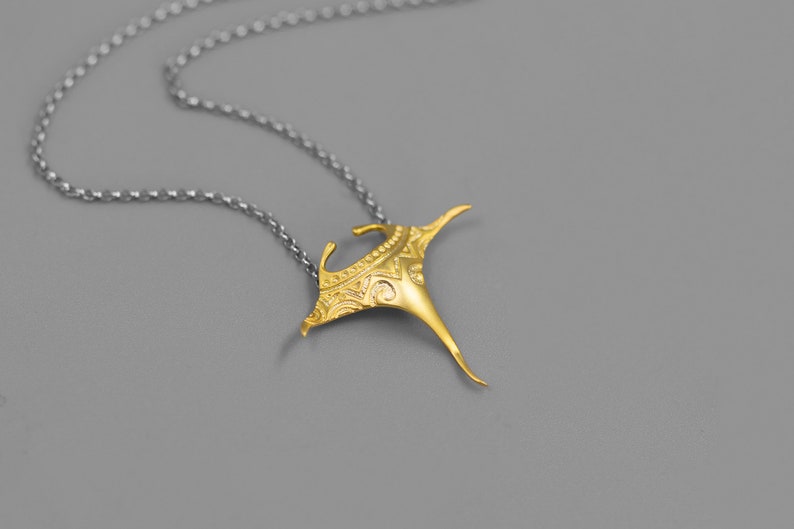 Manta Ray Fish Charm Pendant-sterling Silver Ocean Sting Ray | Etsy