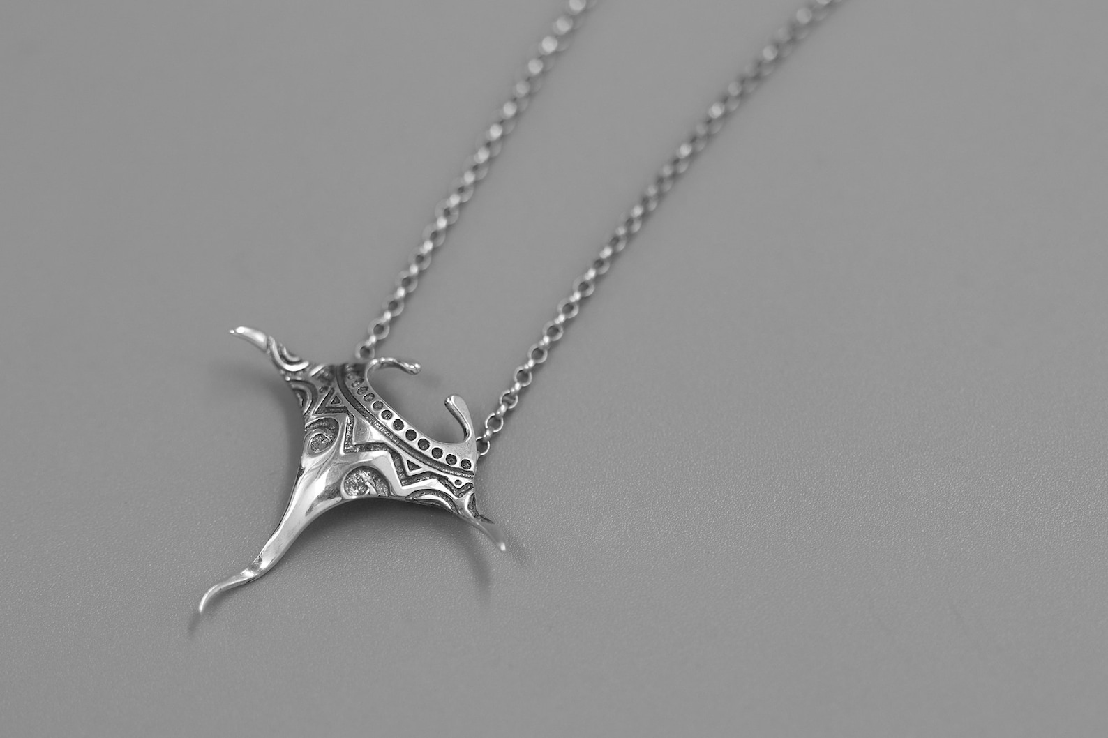 Manta Ray Fish Charm Pendant-sterling Silver Ocean Sting Ray Pendant ...