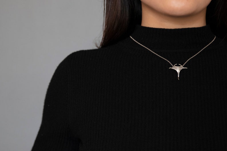 Manta Ray Fish Charm Pendant-sterling Silver Ocean Sting Ray Pendant ...