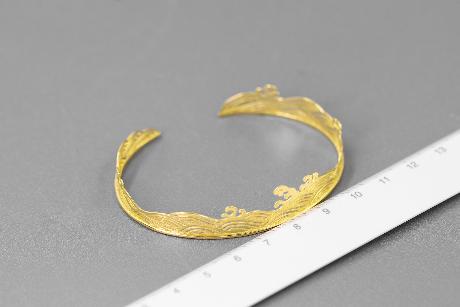 Surfing Wave Bangle-sterling Silver Water Wave Pattern Bangle-cutout ...
