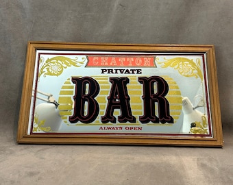 RARE Vintage Glass and Wooden Bar Mirror Vintage COCA COLA 1970 - Etsy