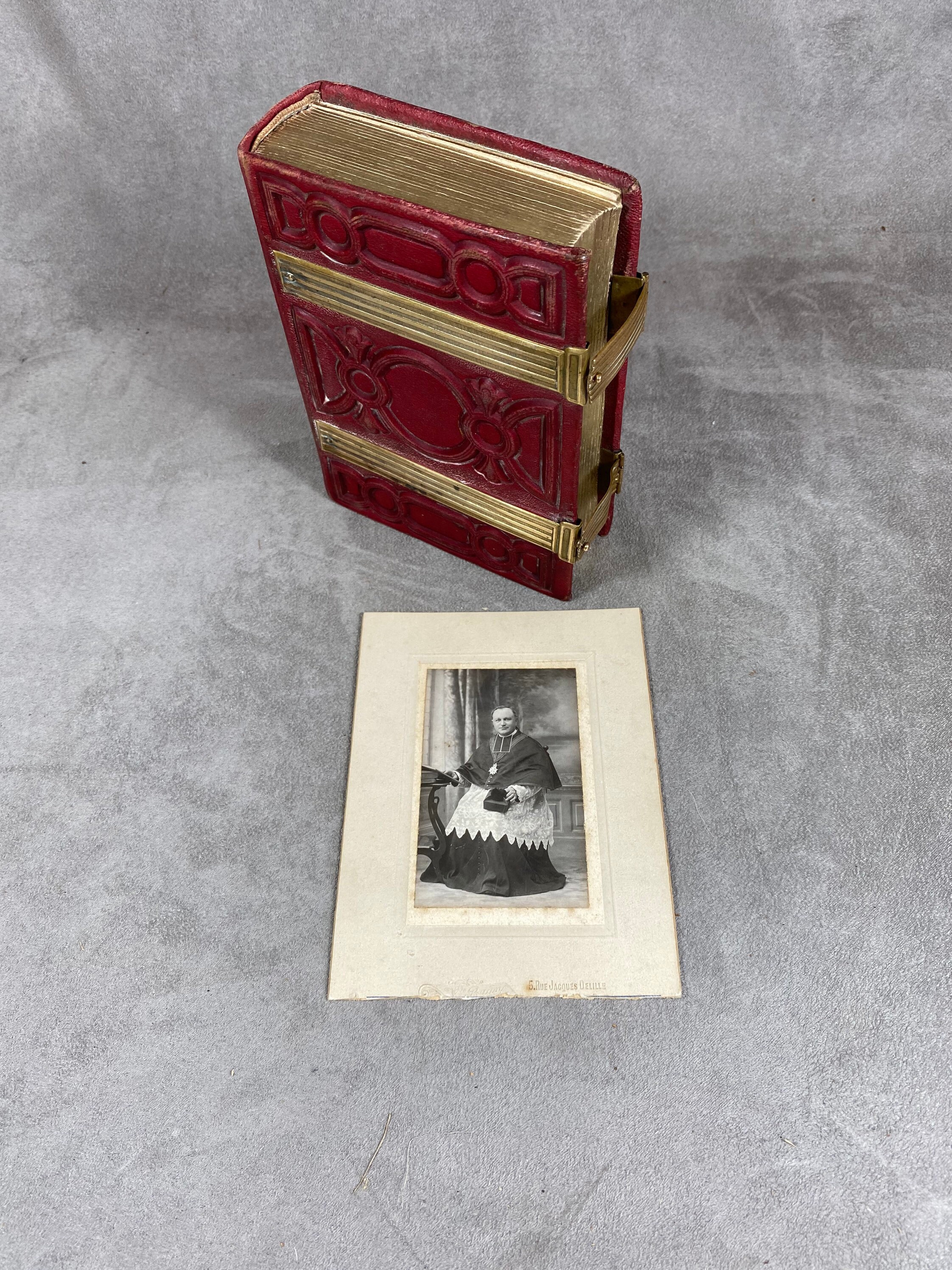 RARE Beautiful Photo Album or Secret Book in Red Leather and | Etsy