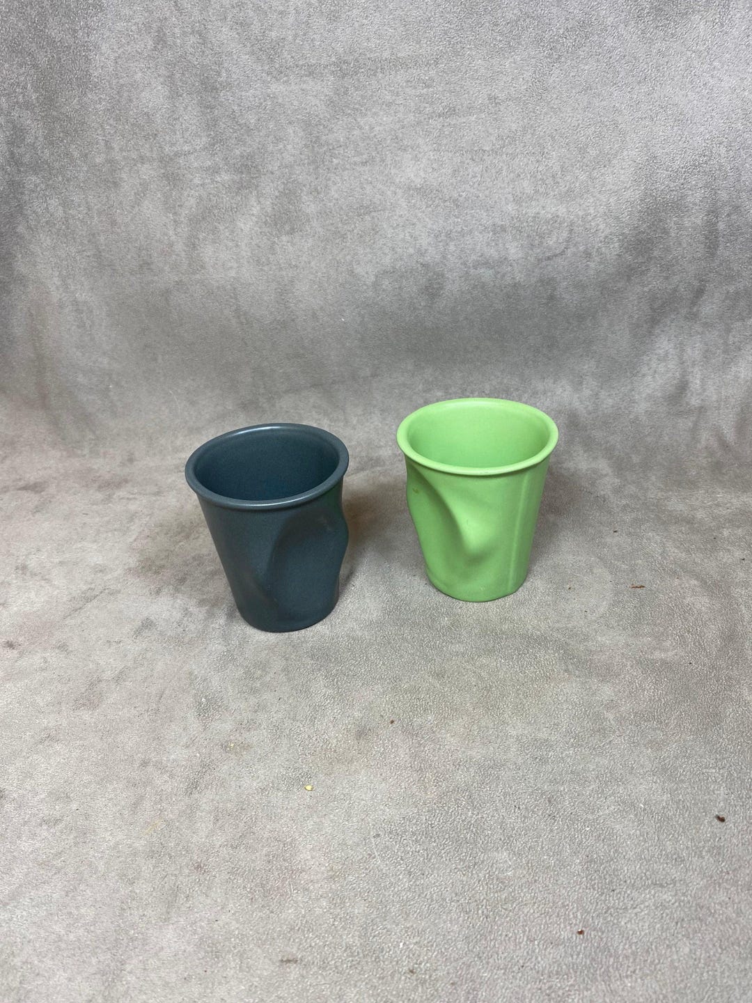 Revol Coffee Cup in Grey and Green Ceramic "la Froissée" Vintage Made ...
