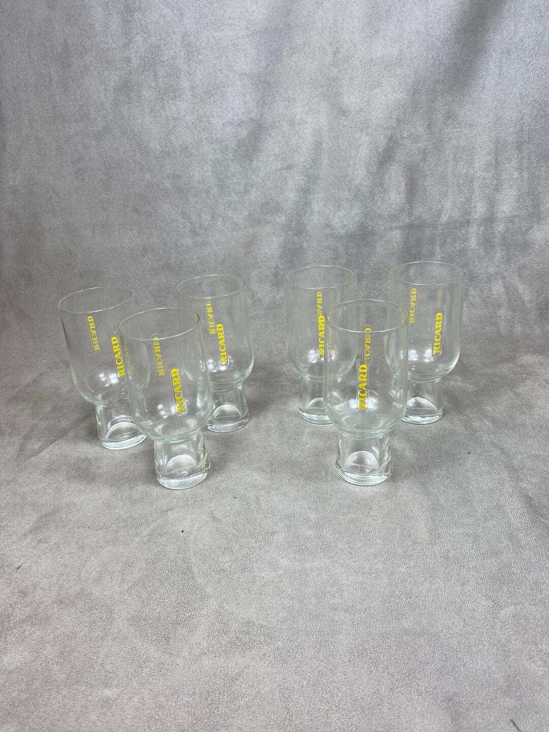 Set mit 6 RICARD-Gläsern von Mathieu Lehanneur, Vintage-Werbeartikel ...
