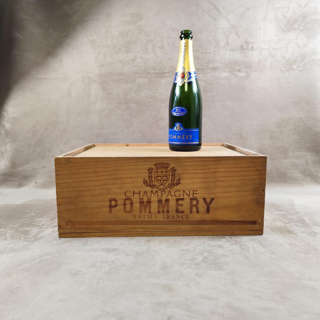 Wooden Crate for 3 Magnum Bottles of Champagne Pommery Made in France ...