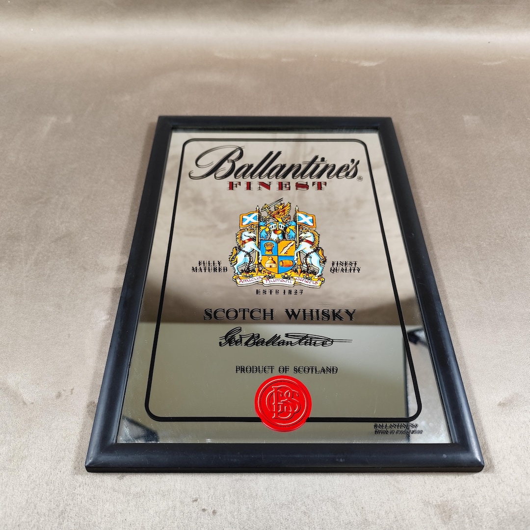 Ballantine's Whisky Advertising Mirror Made in France Vintage 1970 - Etsy
