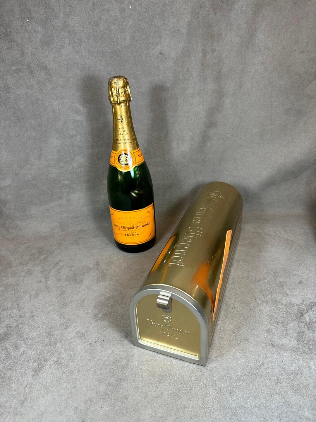RARE Gold Metal Box Shaped Like a US Mailbox for Veuve Clicquot ...