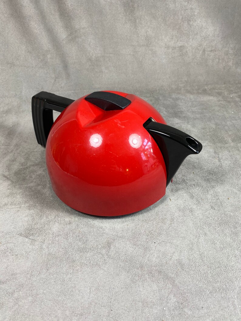 Design Teapot in Plastic and Ceramic Red Vintage Year 1970 - Etsy