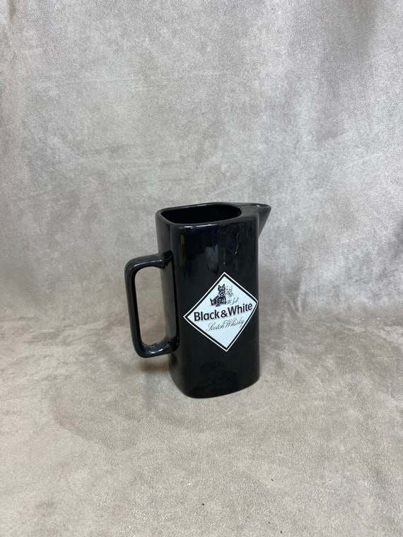 Vintage Black & White Ceramic Advertising Jug Made in England - Etsy
