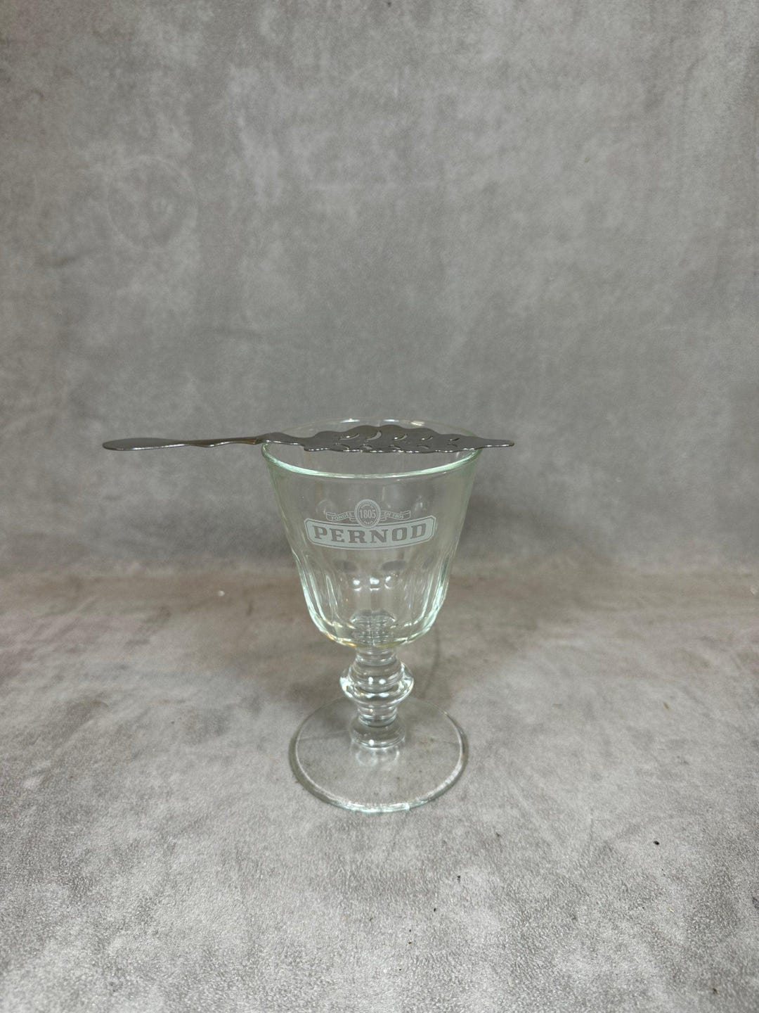RARE Set of an Absinthe Glass and Old Absinthe Spoon in Metal Vintage ...
