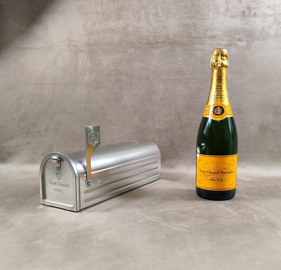 RARE Veuve Clicquot Metal Box Shaped Like a U.S. Mailbox for Champagne ...