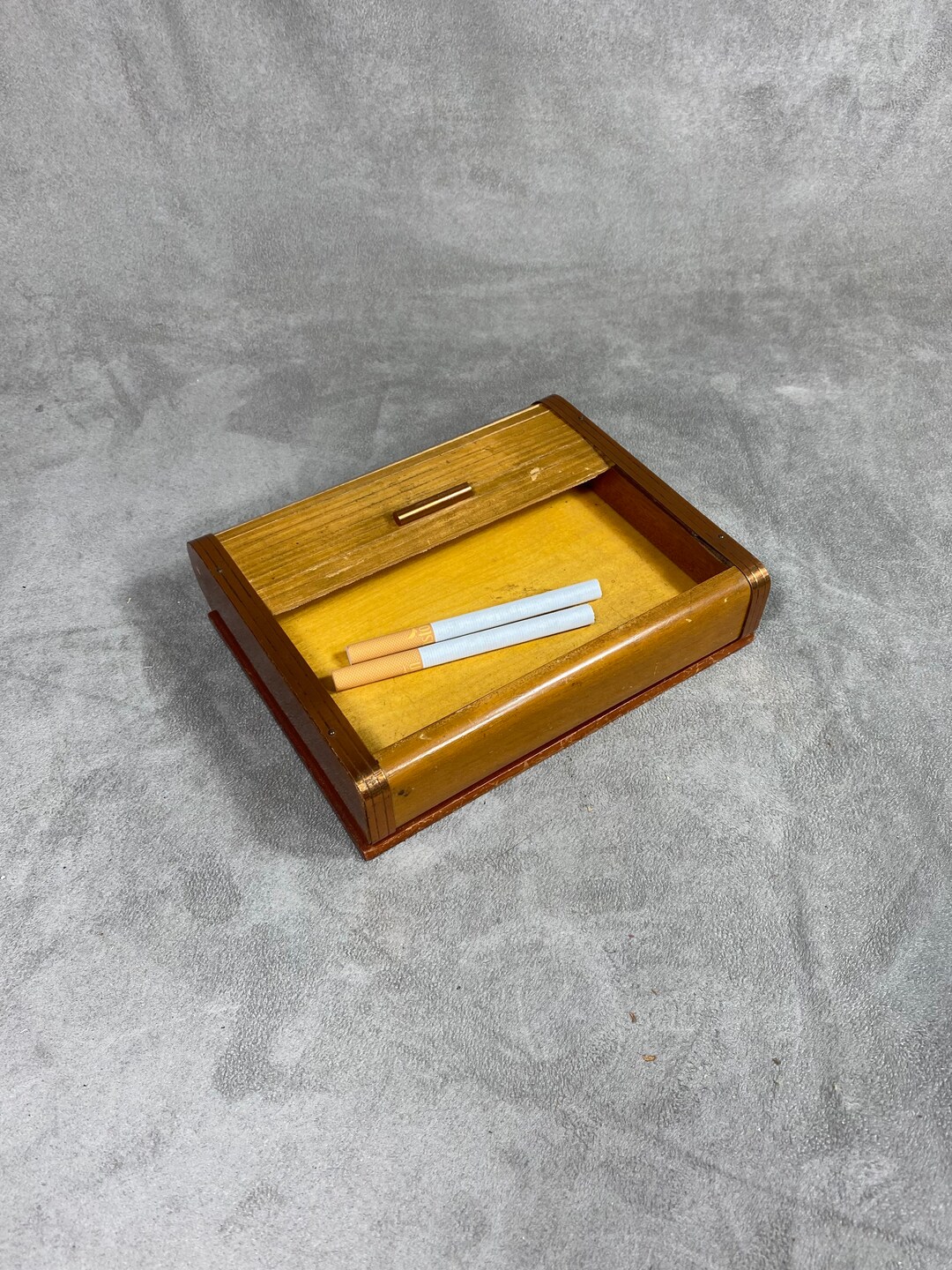 Vintage Wooden Cigarette Box Dispenser Made in France - Etsy