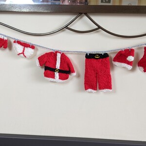 Santa's Washing Line (hand Knitted Christmas Garland) - Etsy