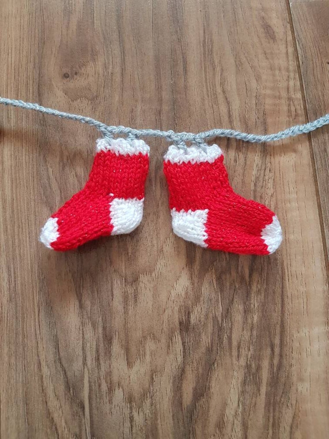 Santa's Washing Line hand Knitted Christmas Garland - Etsy