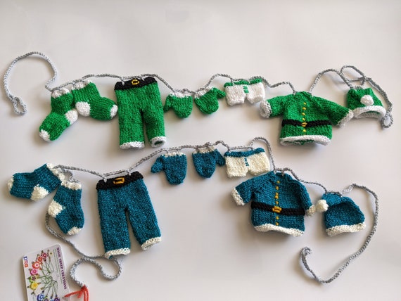 Elf Washing Line christmas Garland - Etsy