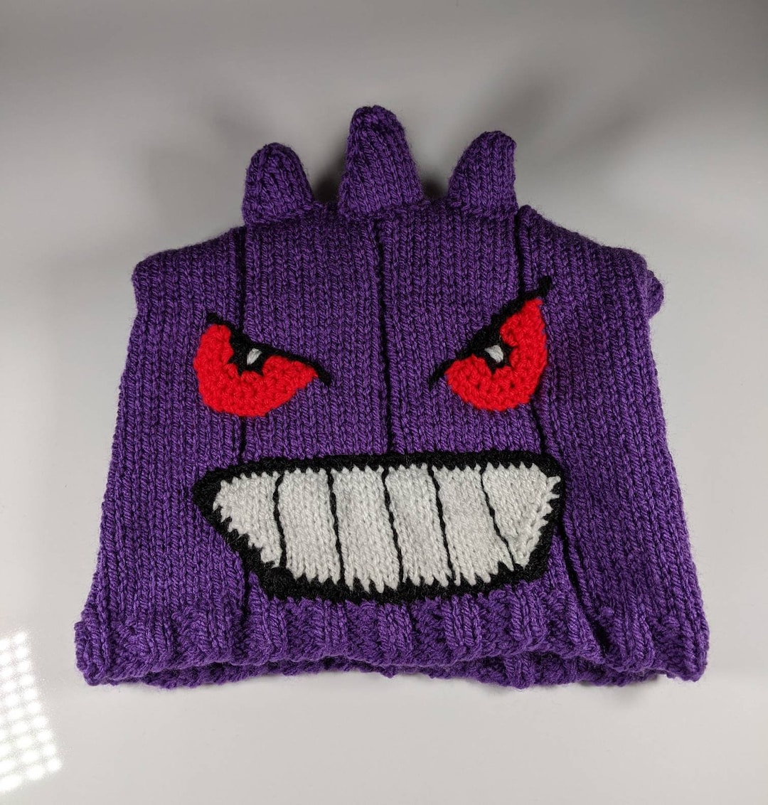Gengar Hat (hand Knitted) - Etsy