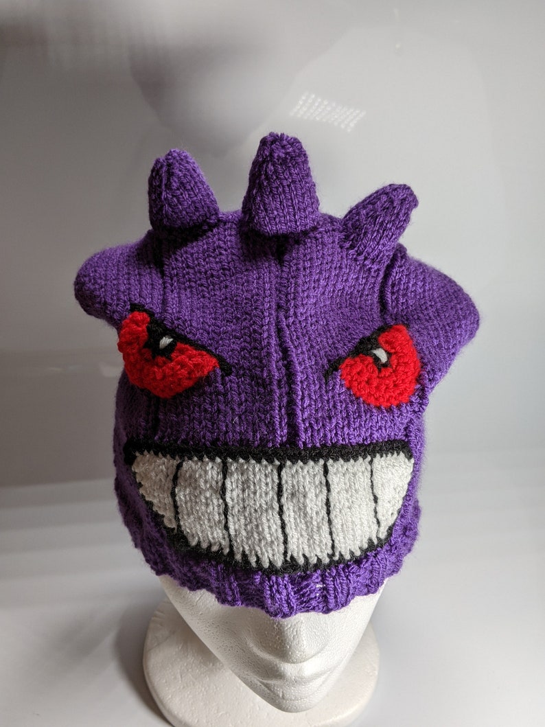 PDF Pattern Gengar Hat Knitting Pattern | Etsy