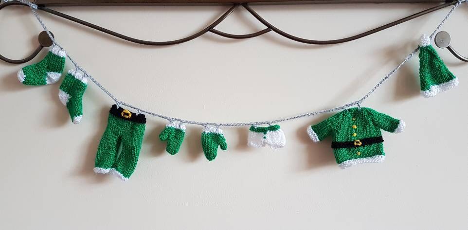 Elf Washing Line christmas Garland - Etsy