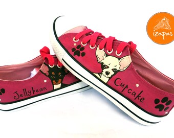 Dachshund Painted Sneakers Personalized Dog Canvas Shoes | Etsy