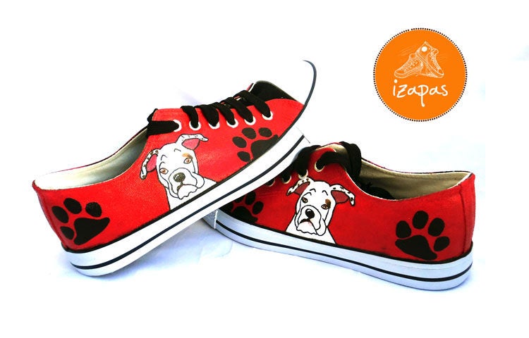 Boxer Painted Sneakers Personalized Dog Canvas Shoes Custom - Etsy UK