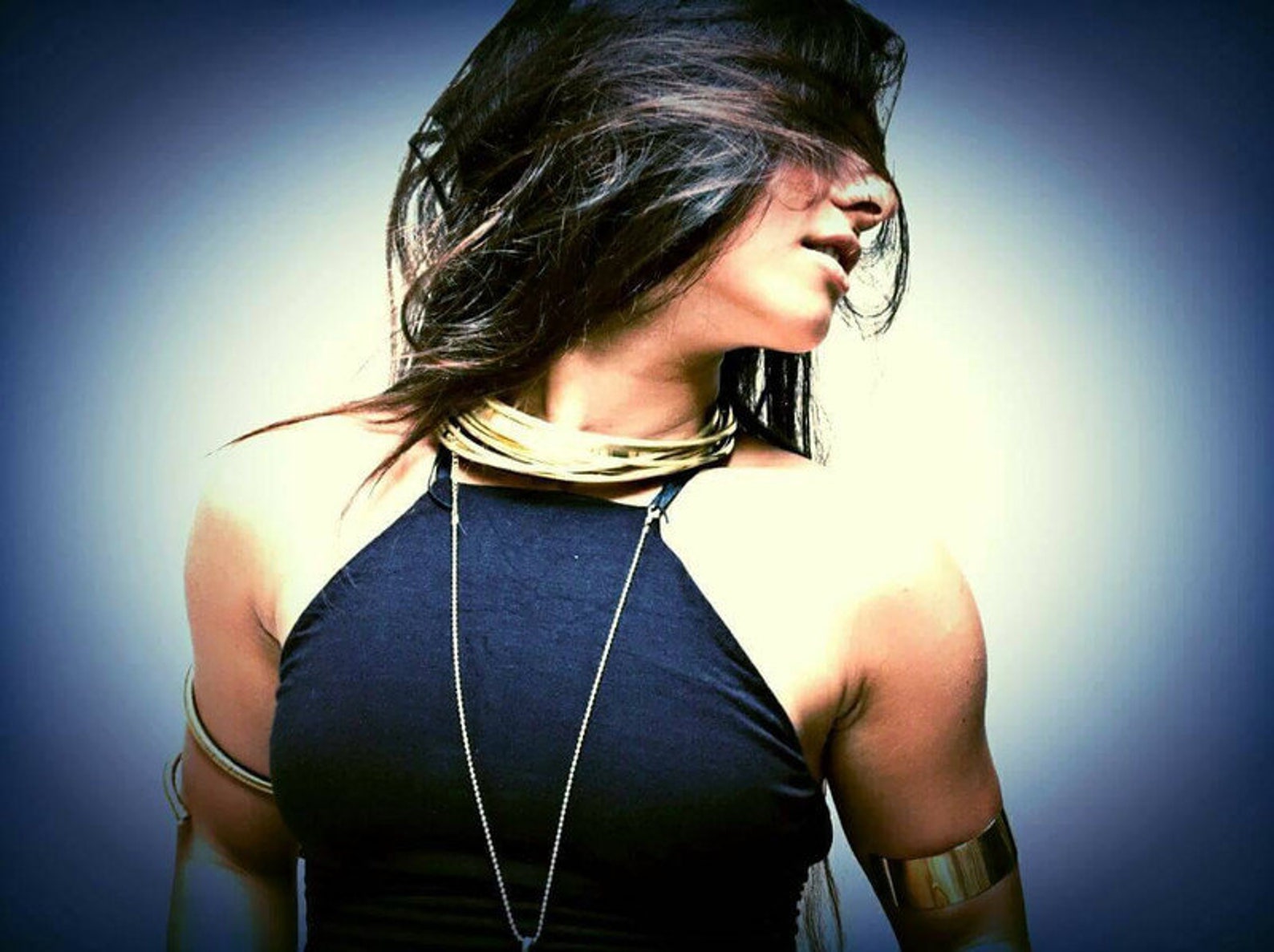 Minimalist Brass Choker Necklace: Gold or Silver African Tribal Neck ...