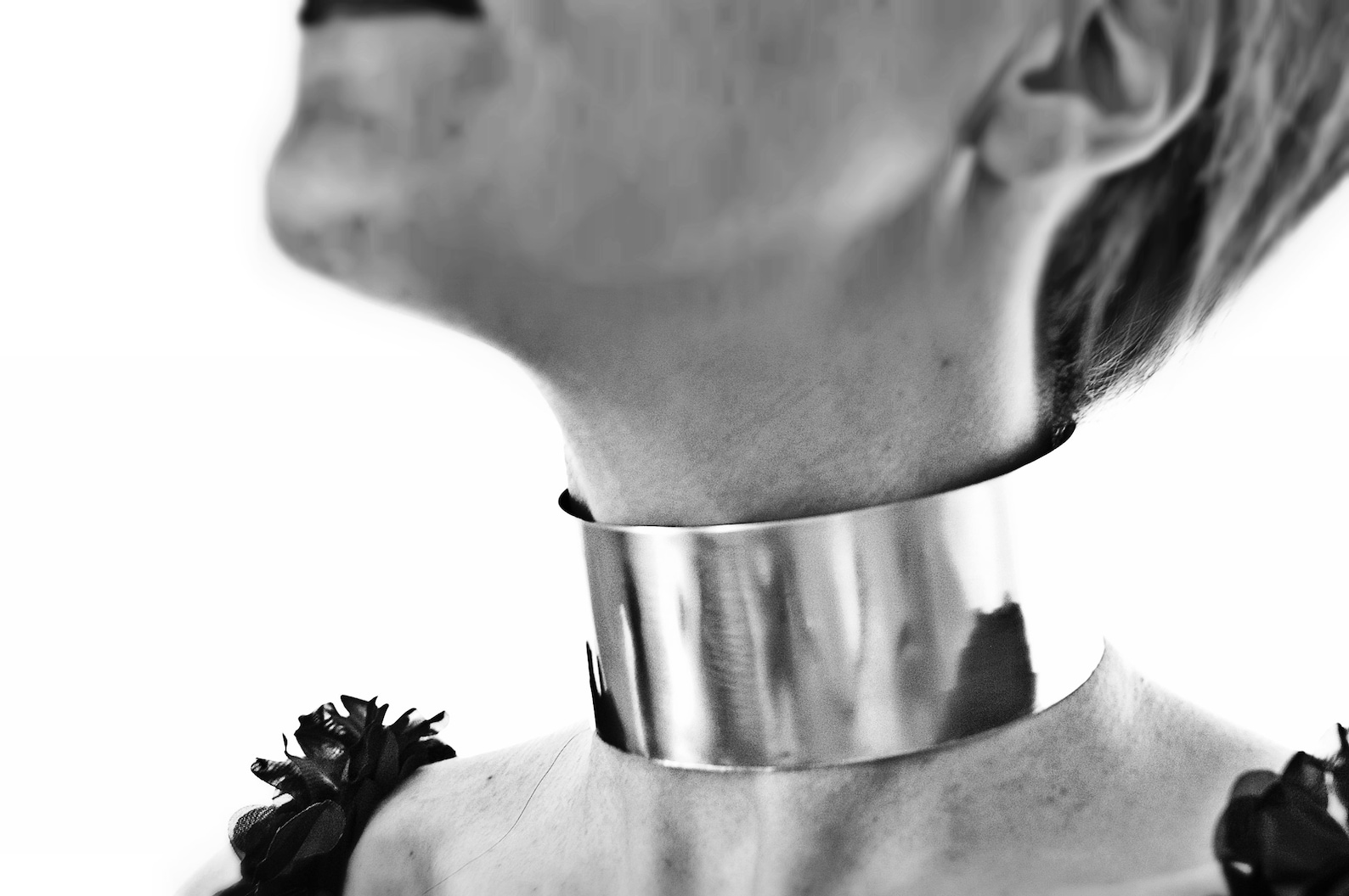 Silver Cuff Choker Mettalic Collar Wide Choker Bold - Etsy