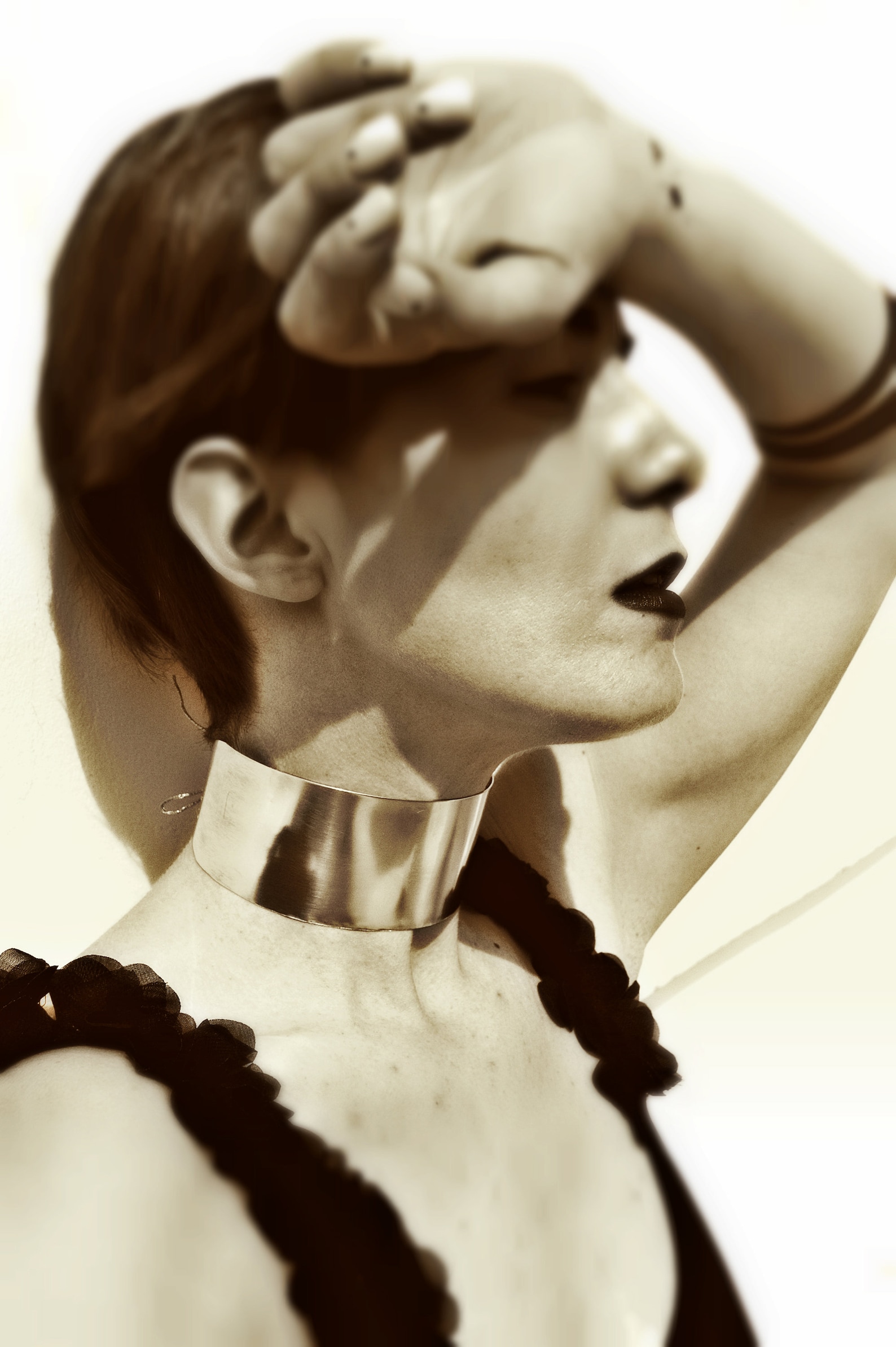 Silver Cuff Choker Mettalic Collar Wide Choker Bold - Etsy