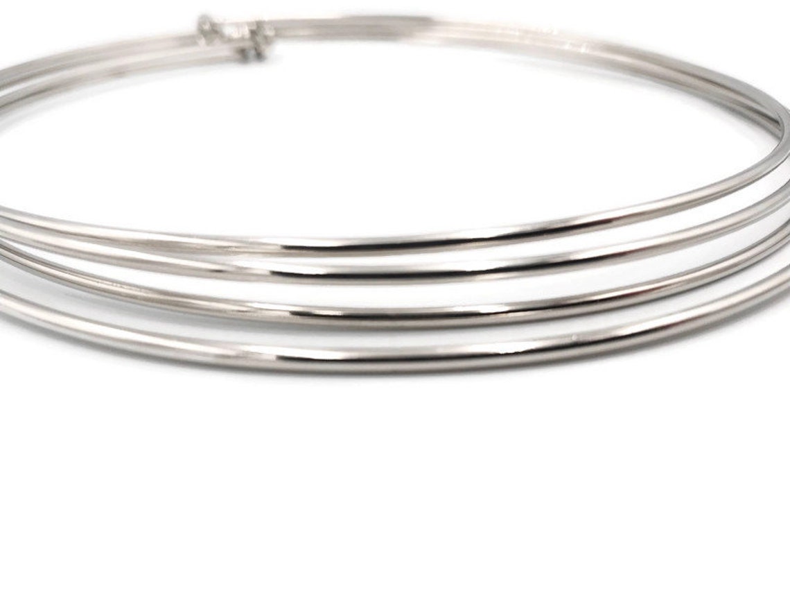 Minimalist Brass Choker Necklace: Gold or Silver African Tribal Neck ...