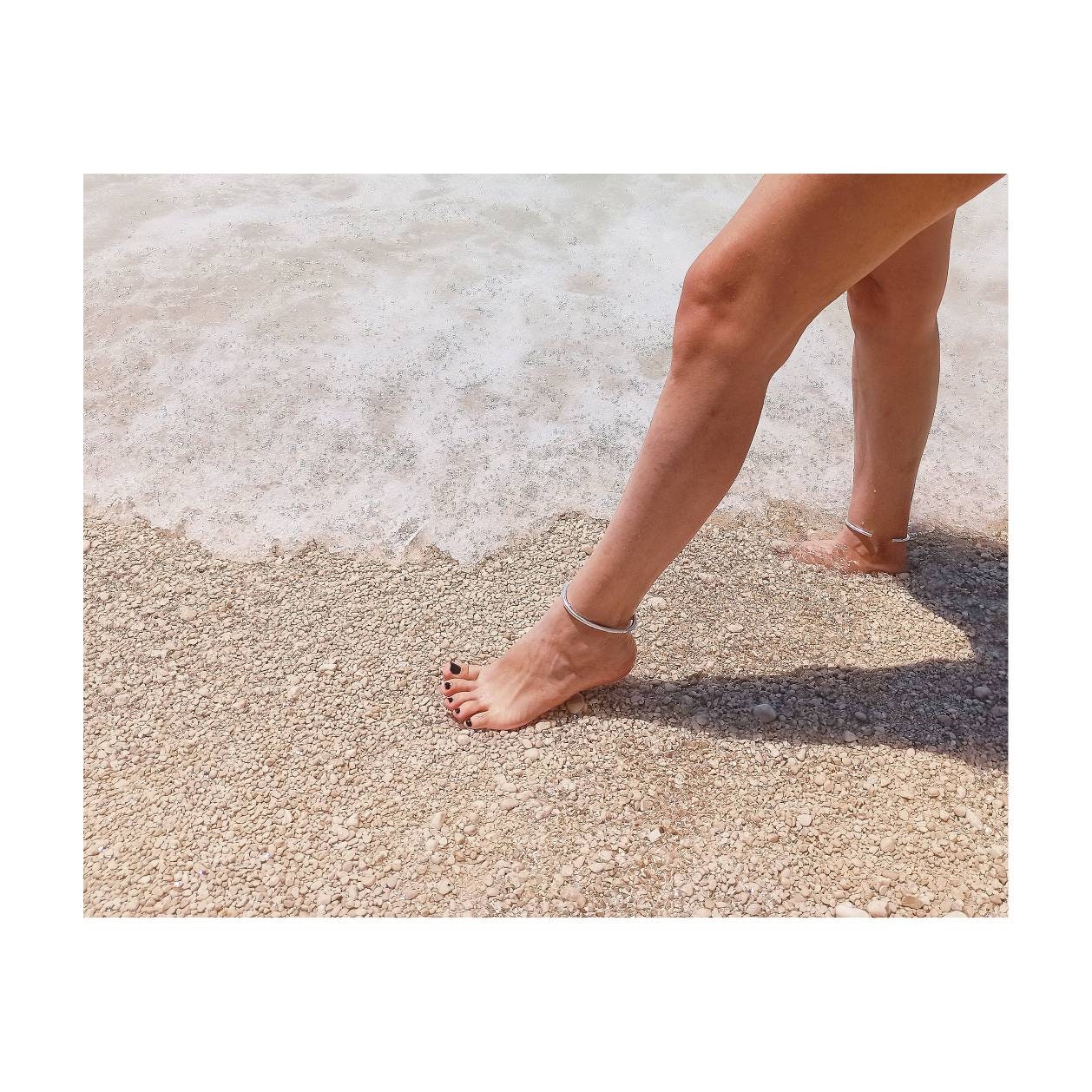 Minimal Metallic Anklets, Aluminum Ankle Rings, Adjustable, Lightweight ...