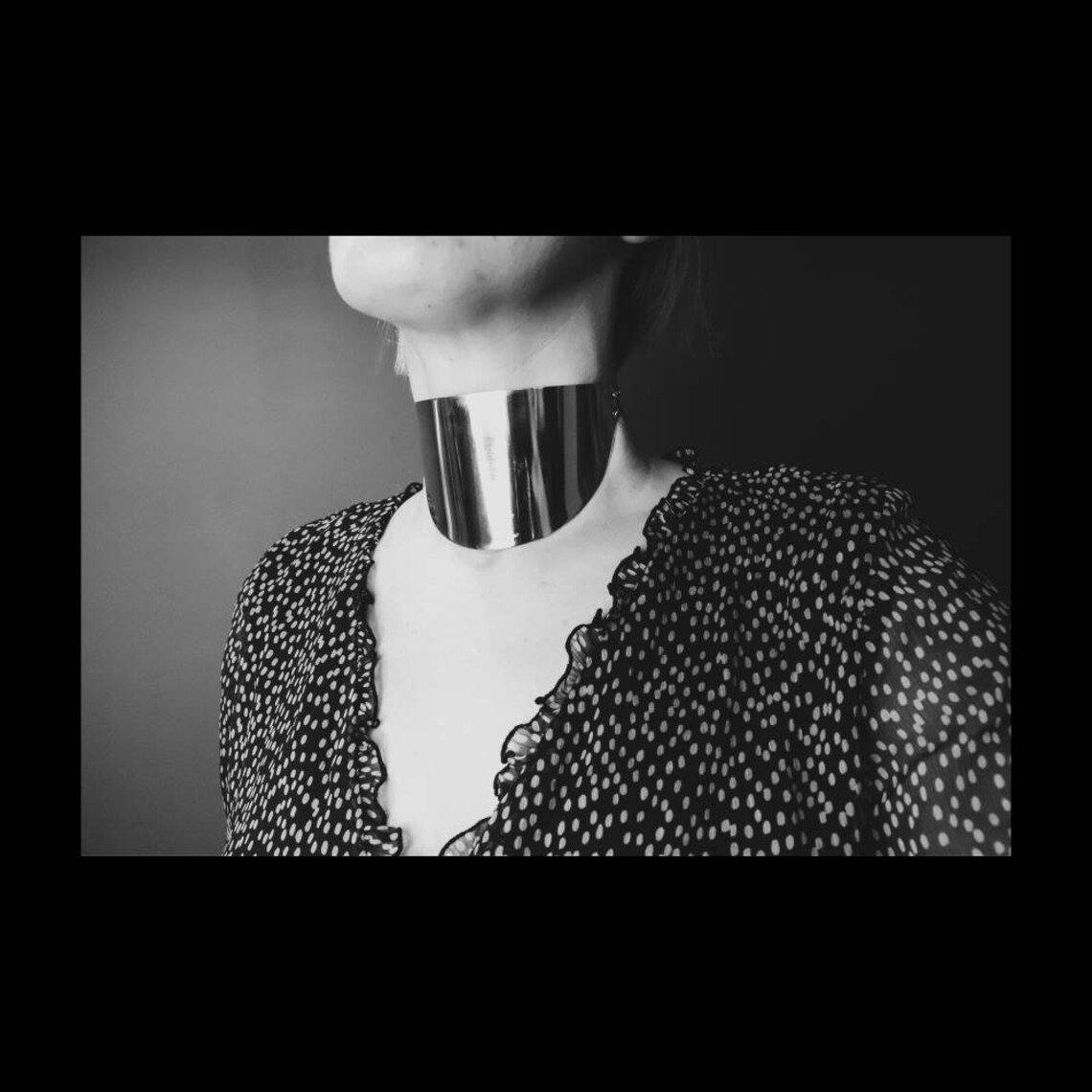 Armor Choker Cuff Necklace Metallic Gold Bold Collarhalf - Etsy